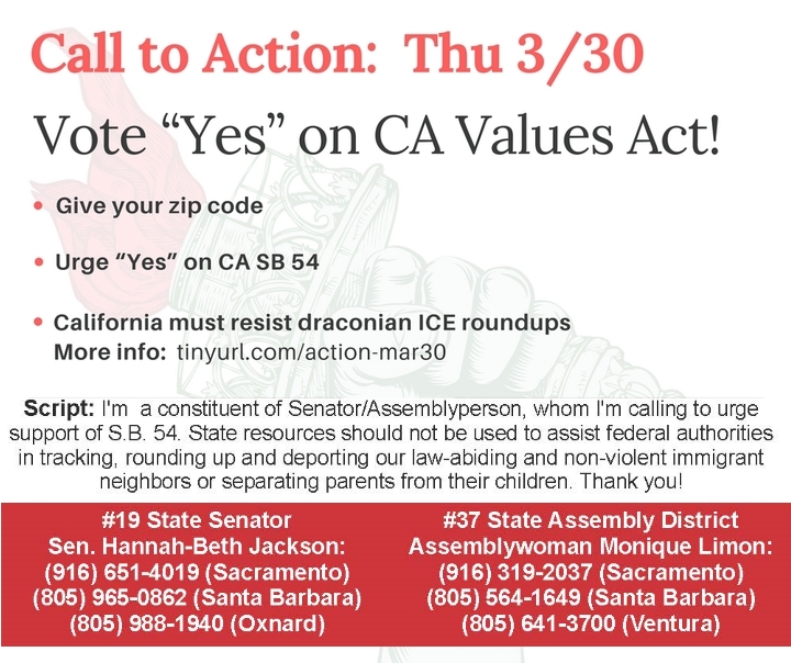 Vote Yes on the California Values Act! We must resist ICE Roundups ...