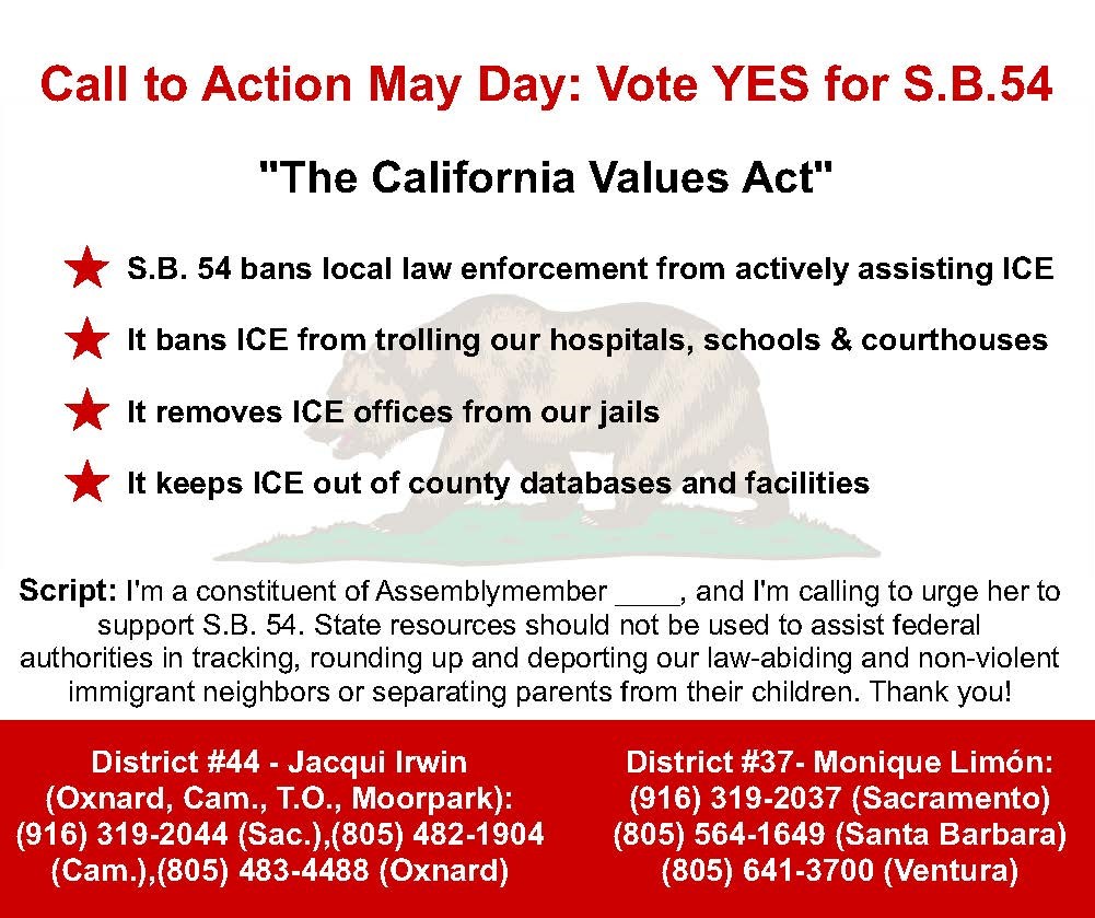 Stand in Solidarity on May Day: Vote Yes on California Sanctuary State ...