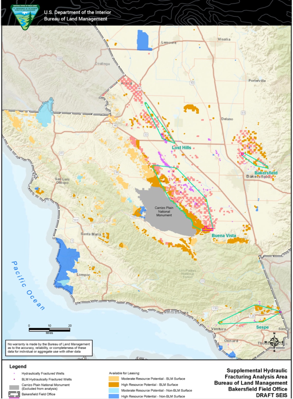 California Fracking Map