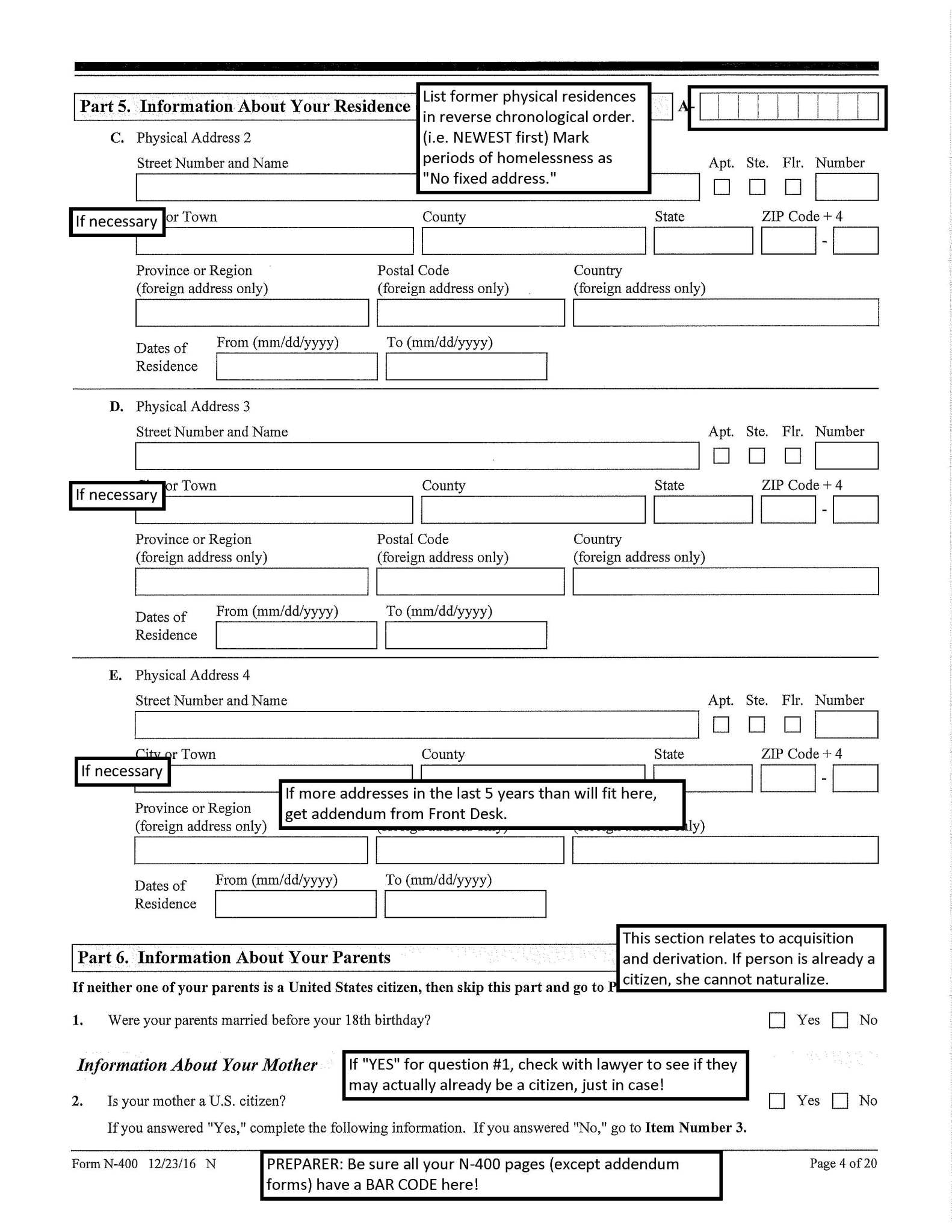 Vanessa’s N-400 Application Cheat Sheet – INDIVISIBLE VENTURA