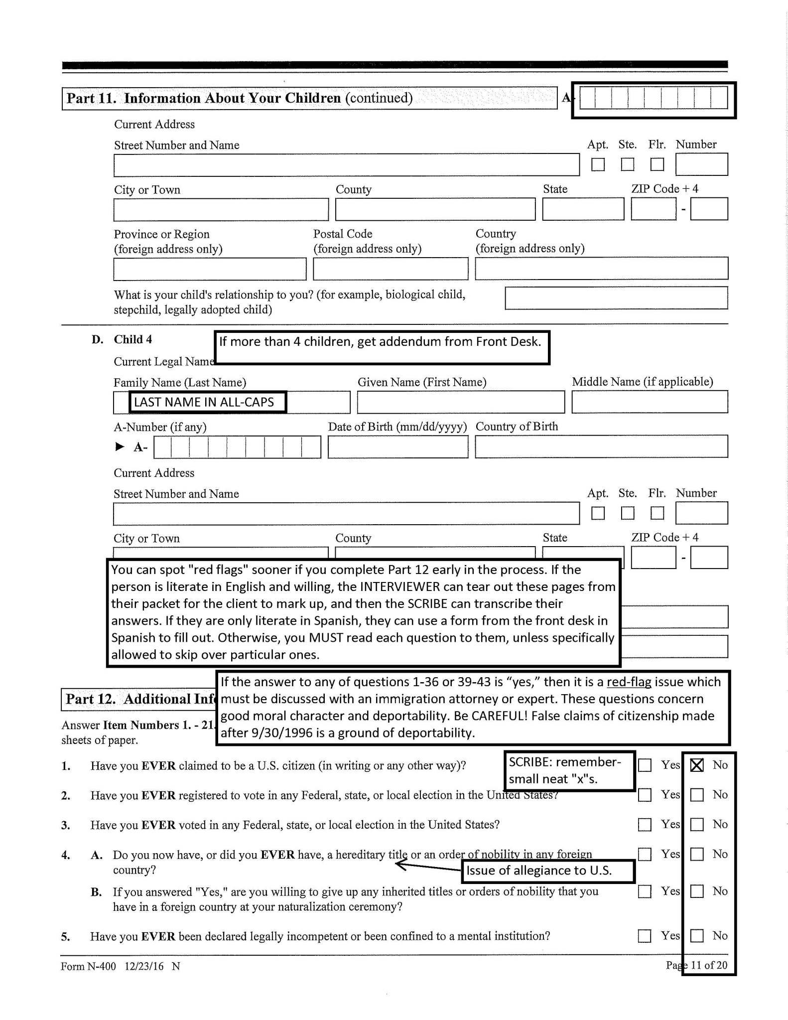 Vanessa’s N-400 Application Cheat Sheet – INDIVISIBLE VENTURA