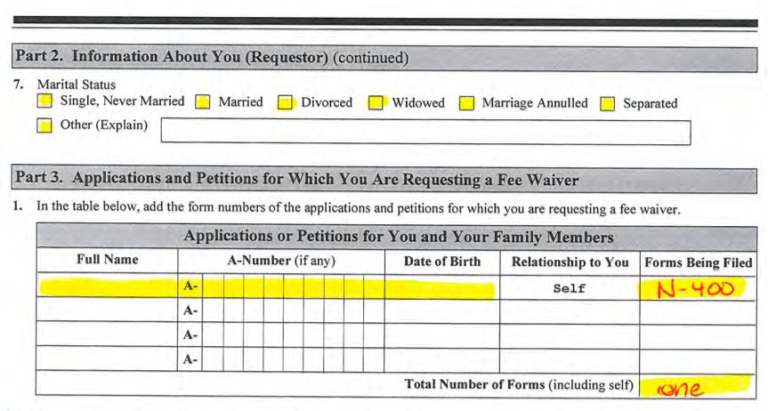 Applying for Citizenship-Form I-912 Fee Waiver and Form I-942 Reduced ...