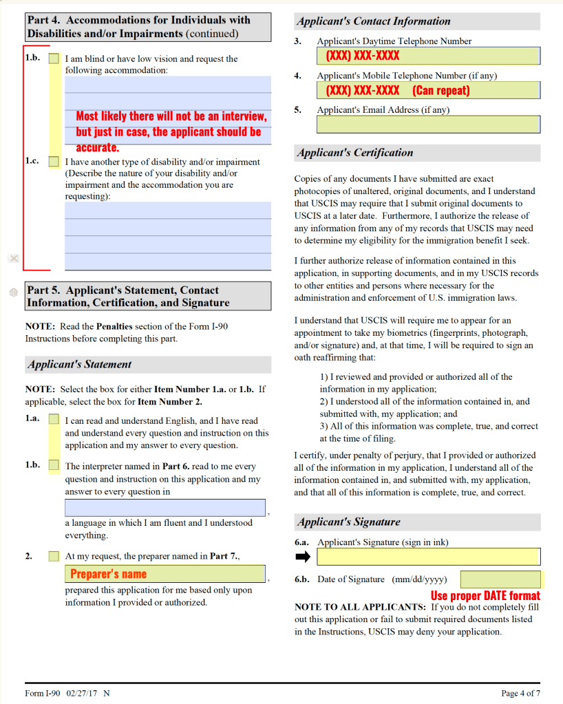 I-90 Application form – INDIVISIBLE VENTURA