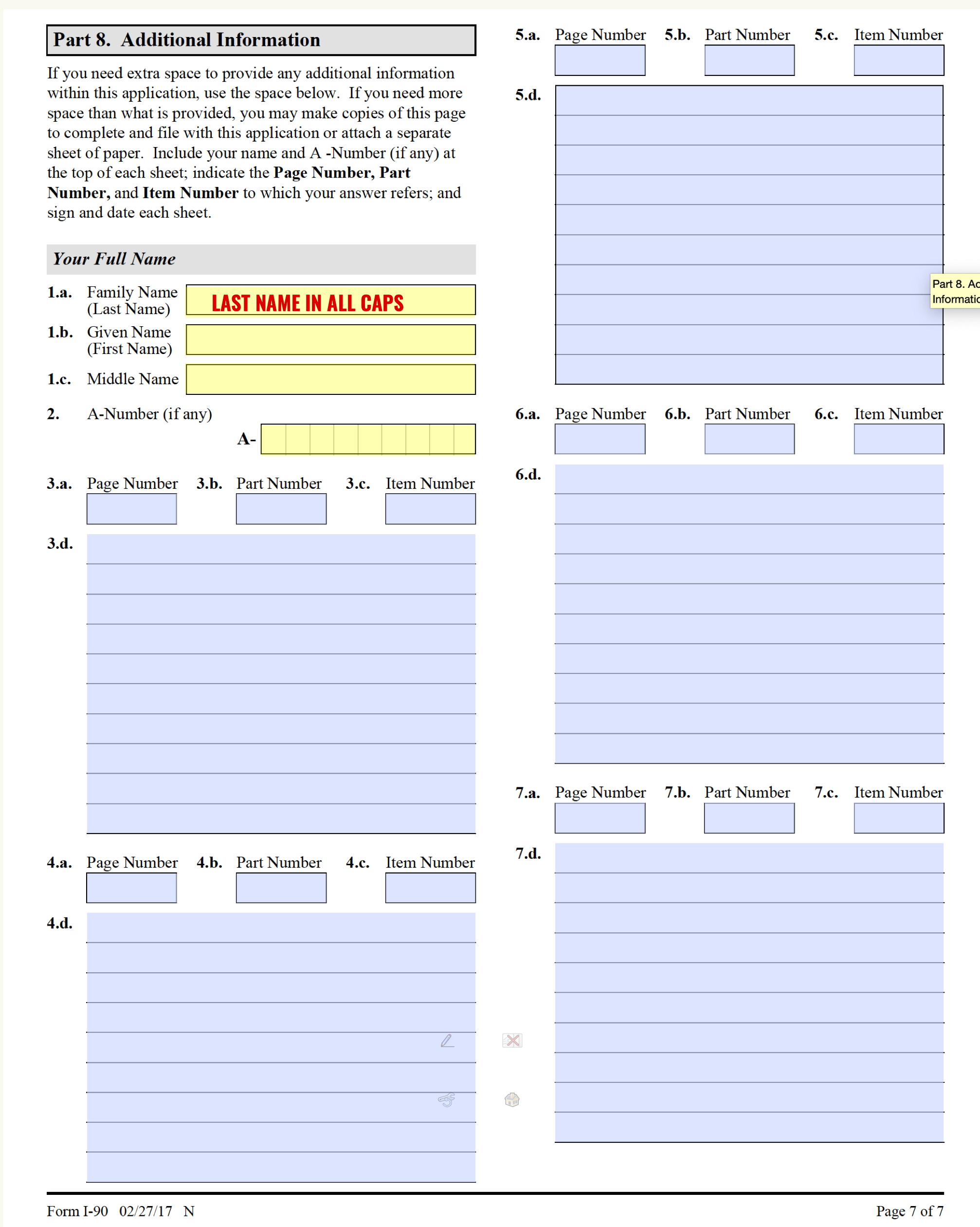 I-90 Application form – INDIVISIBLE VENTURA