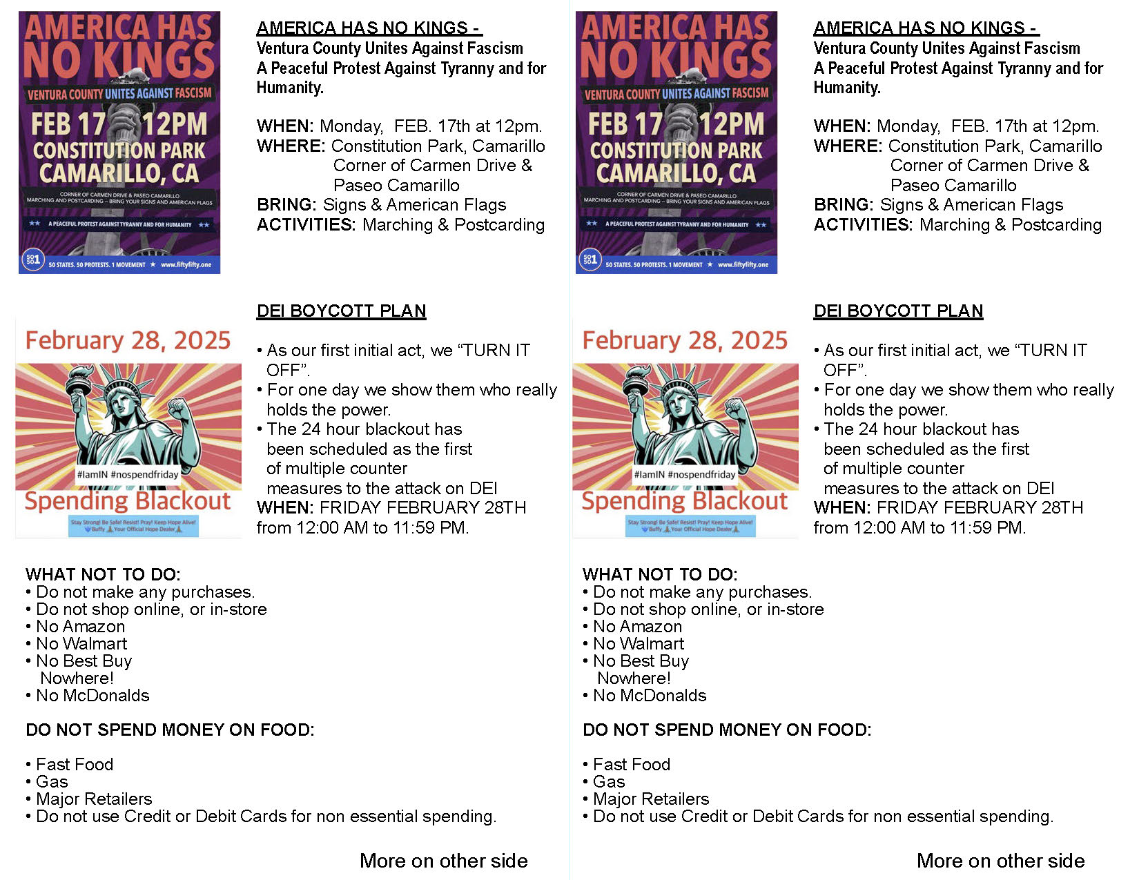 Indivisible Ventura meeting handouts – INDIVISIBLE VENTURA